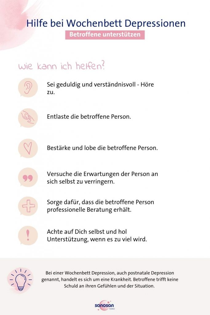 Wochenbett Depression - Hilfe und Behandlung - sanosan